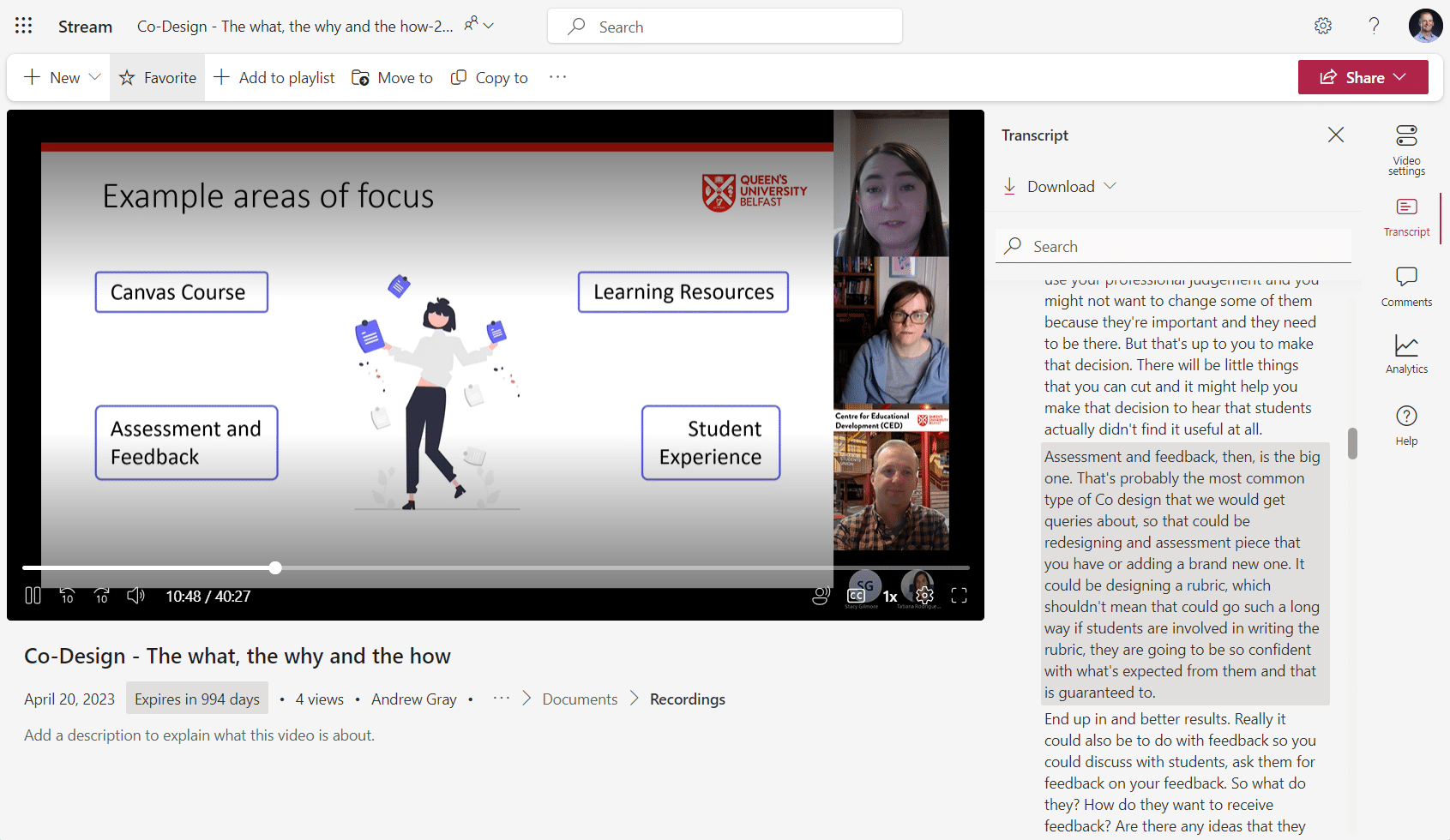 Microsoft Stream: The Enterprise Video Service in Office 365 - Queen's ...