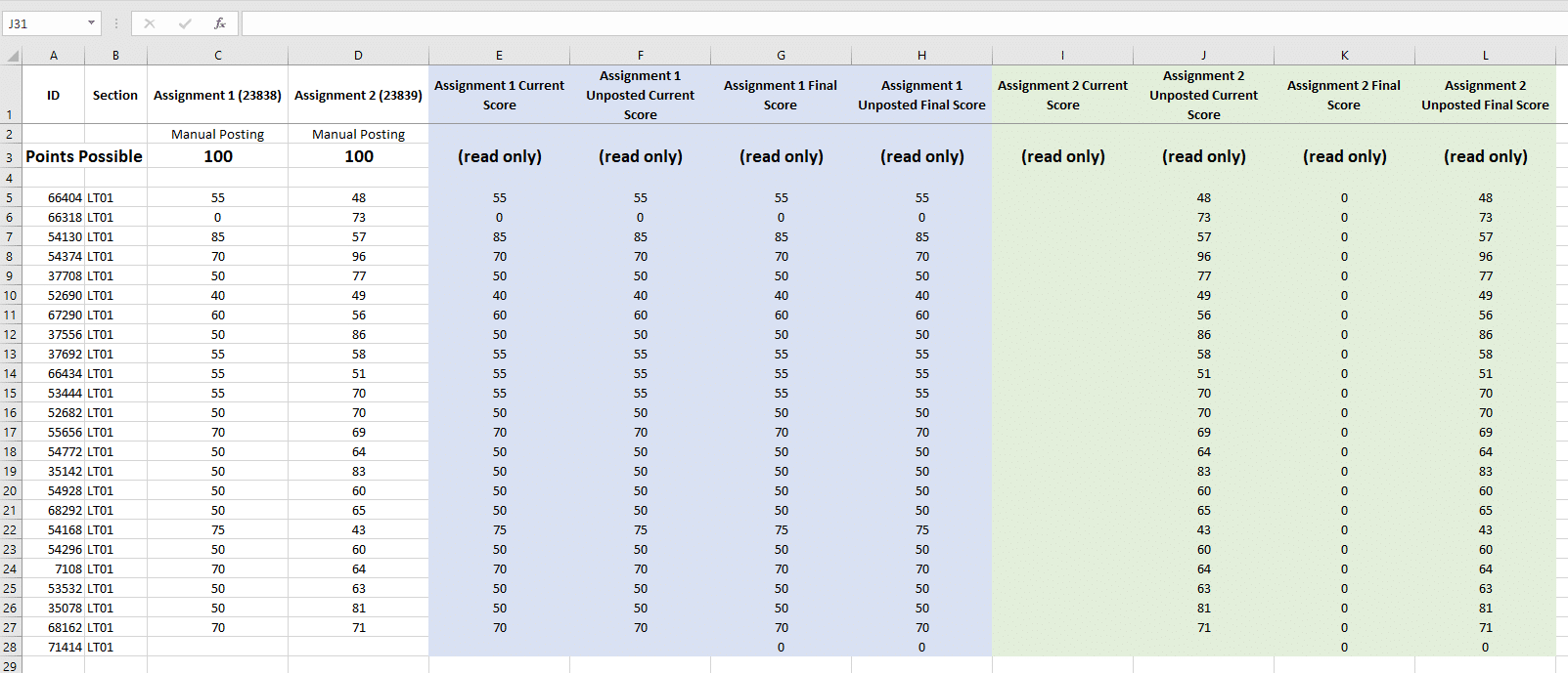 Understanding the Canvas Gradebook Export - Queen's DigiHub