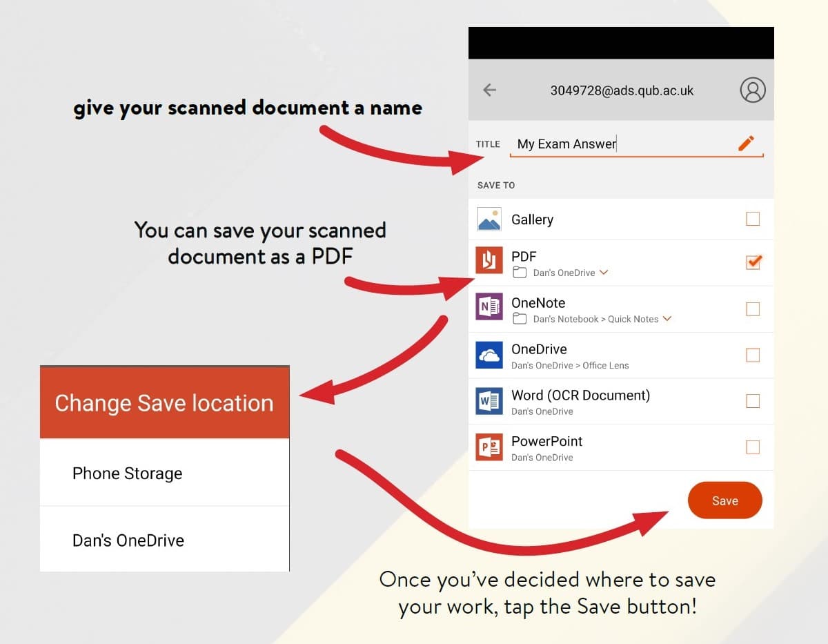 Scanning with Microsoft Lens - Queen's DigiHub