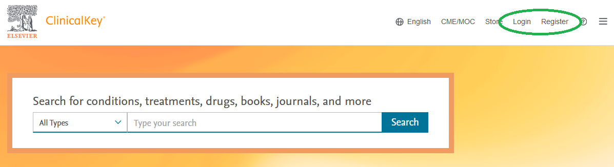 ClinicalKey login – The Healthcare Library of Northern Ireland