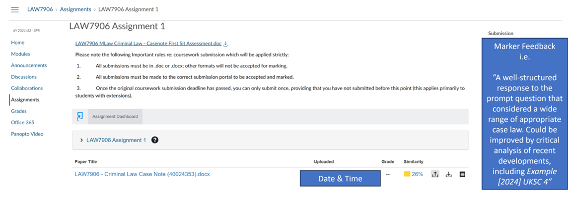 Tips on what to do with your feedback – Law Study Skills